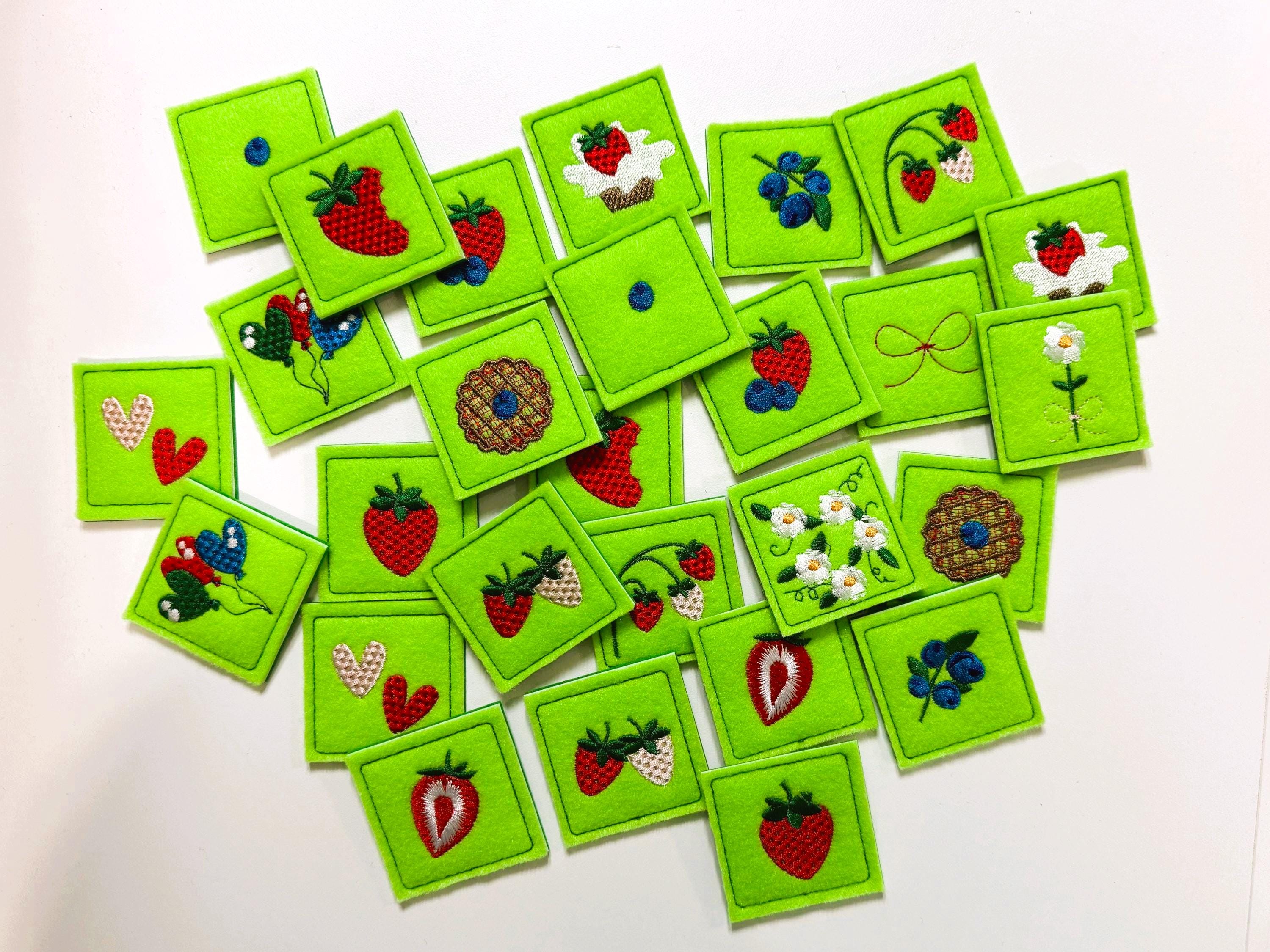 Memory Game Strawberry Party Machine embroidery Designs Instant ...