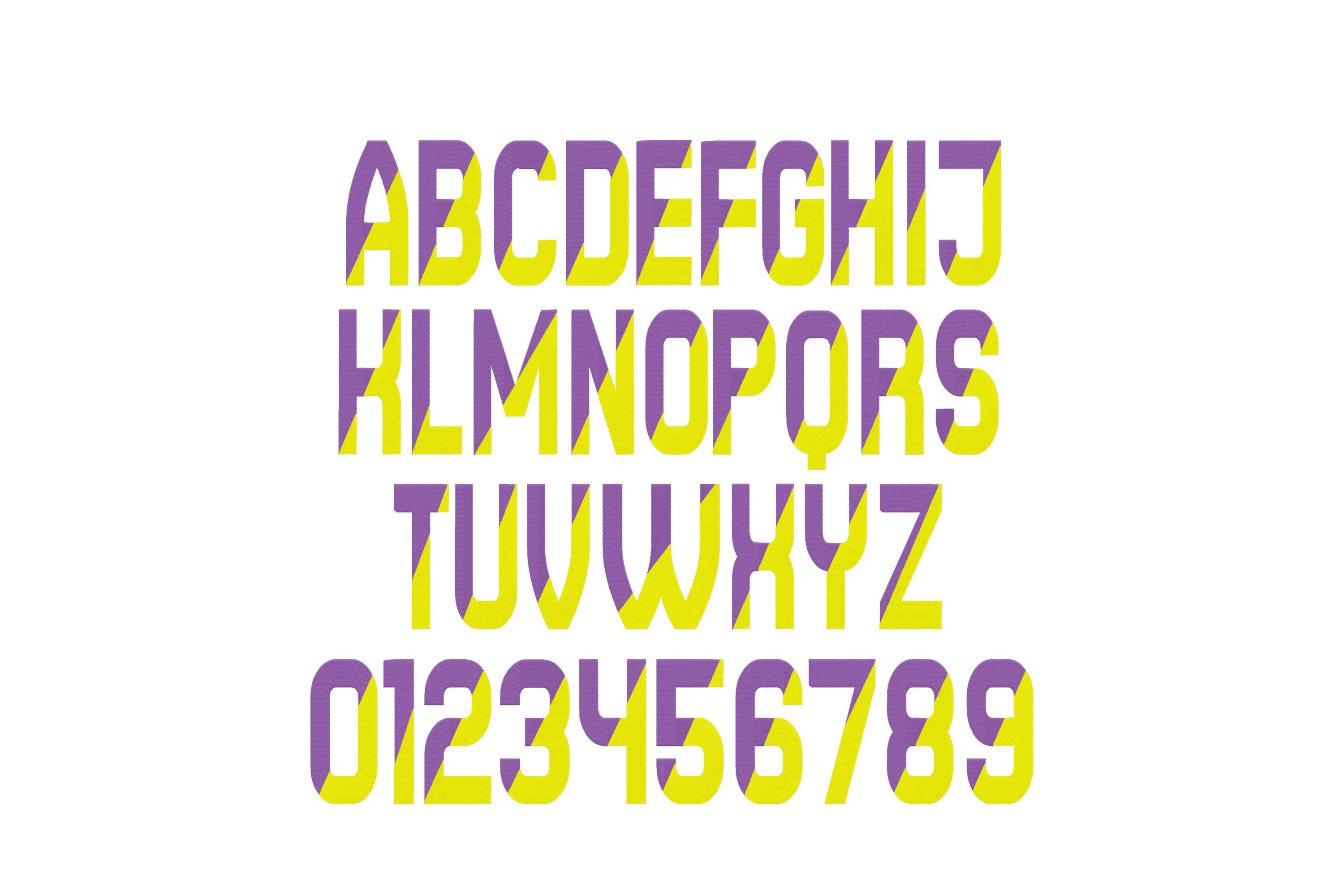 Diagonal Split Font Standard Embroidery Design – Artapli designs