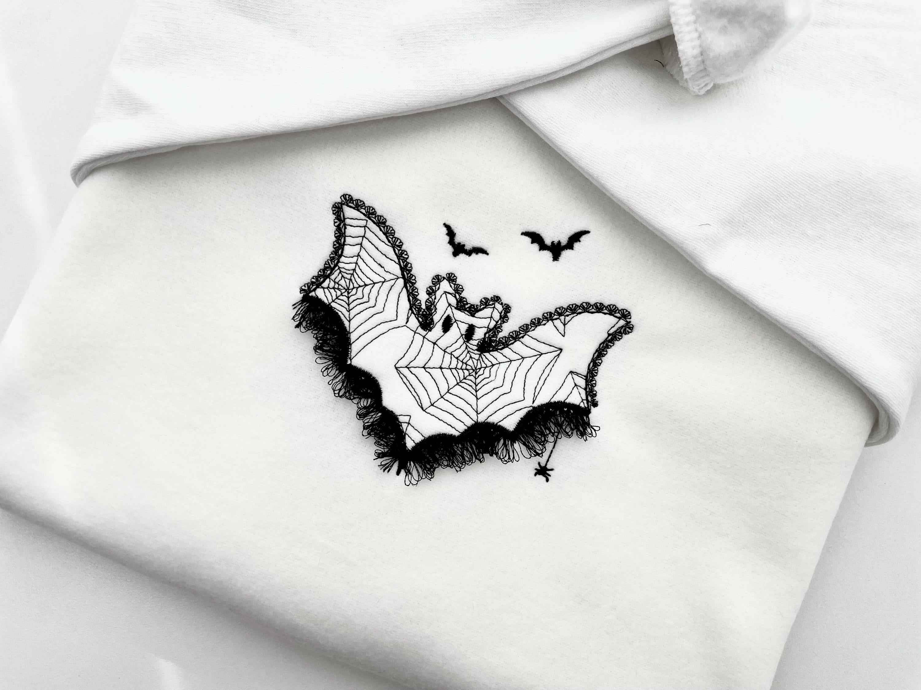 Halloween Bat Fringe Embroidery Design – Artapli designs