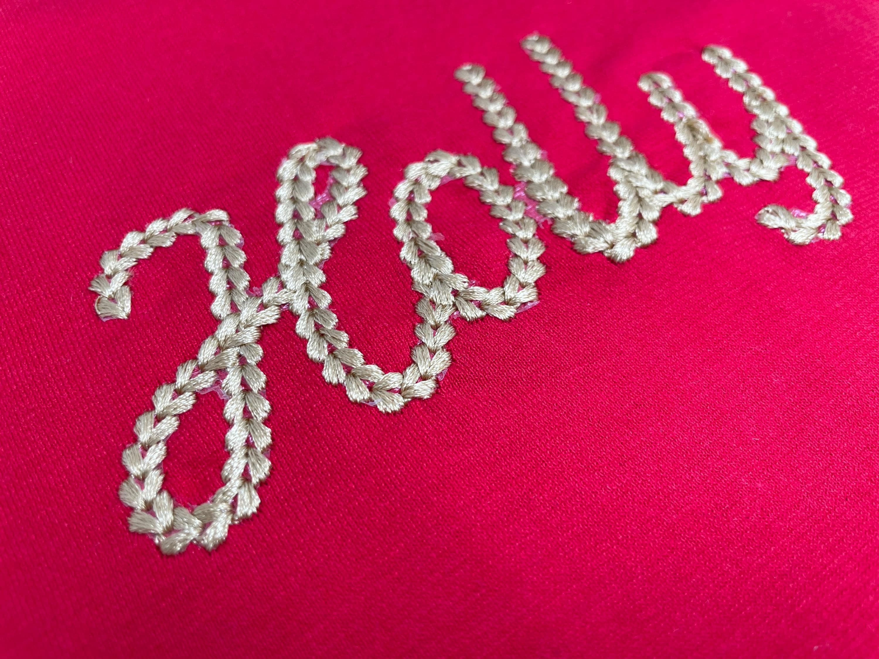 Extra Bold Chain Font Petit Chain Embroidery Design – Artapli designs