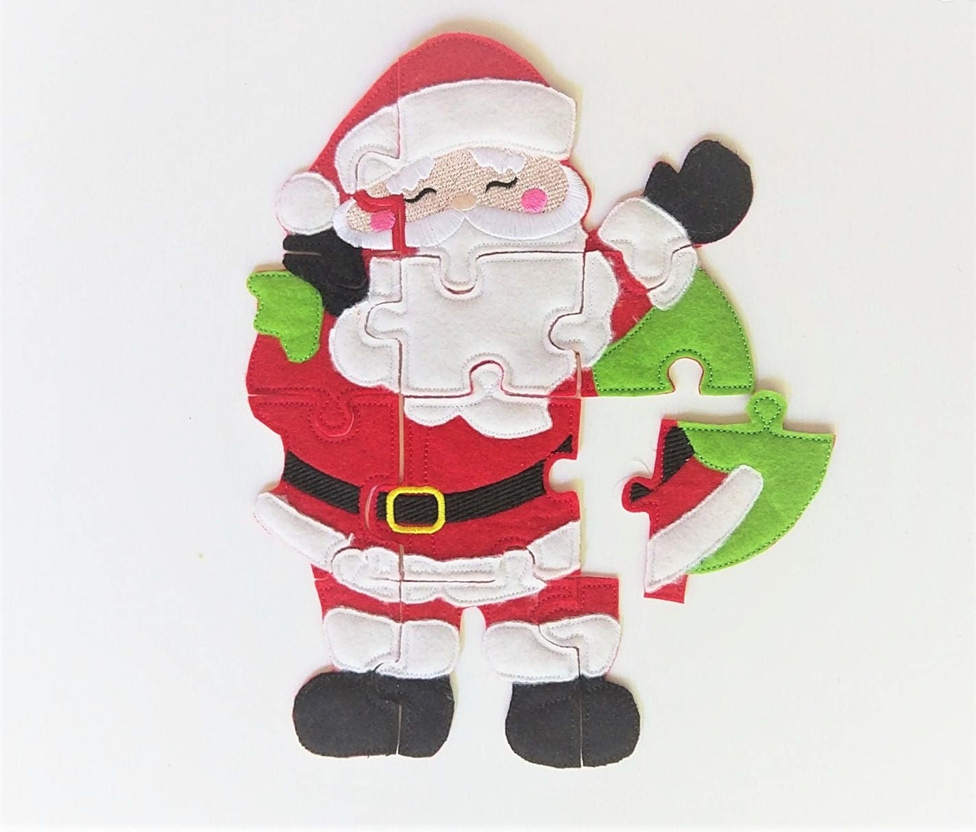 Awesome Santa Puzzle ITH in the hoop - game - machine embroidery ...