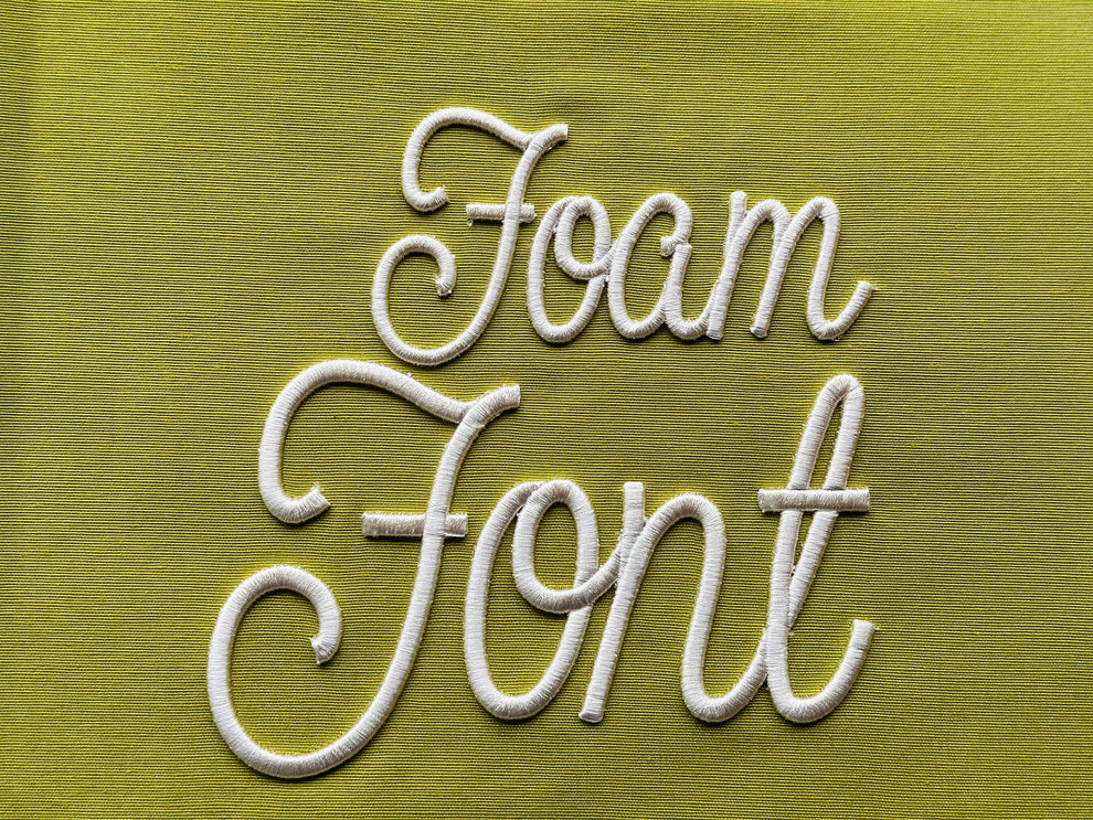 Puff embroidery font machine embroidery designs 3D raised puffy foam ...