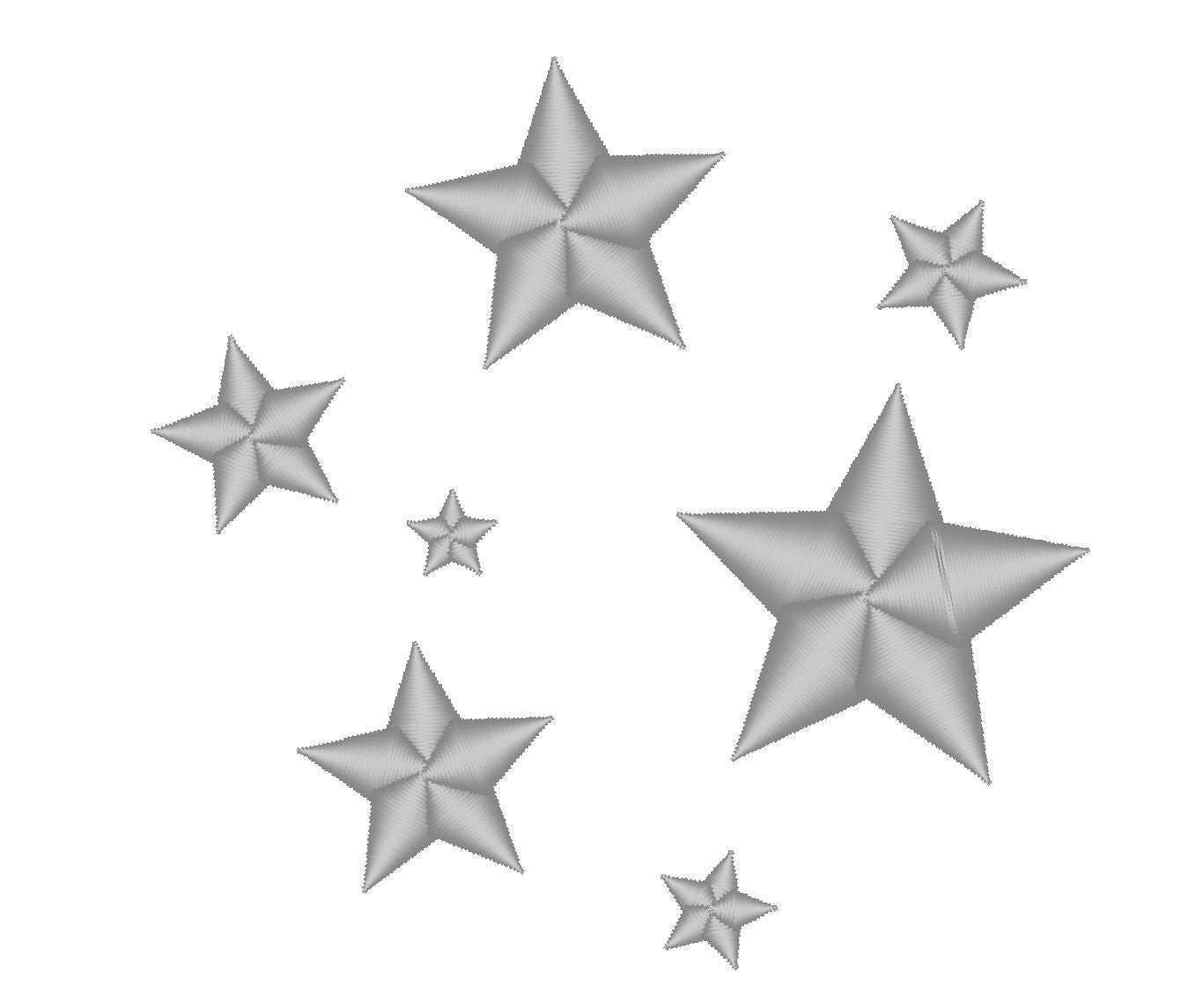 Mini stars add on mini size micro wee machine embroidery designs less ...