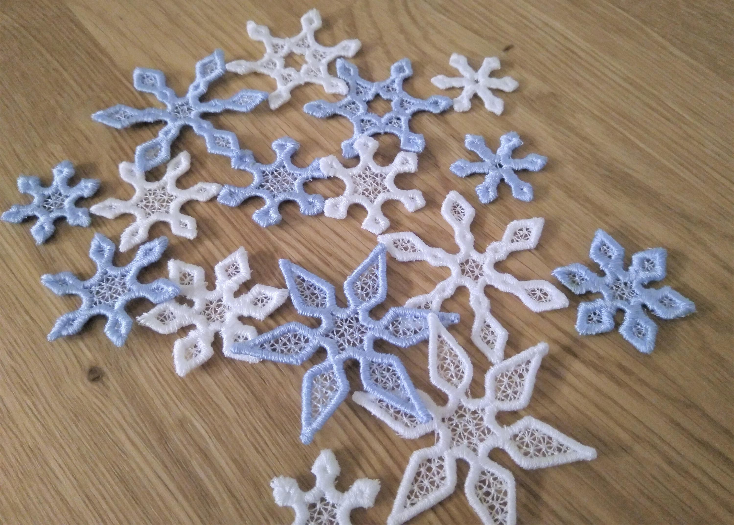 Mini and micro snowflake Freestanding lace machine embroidery designs ...