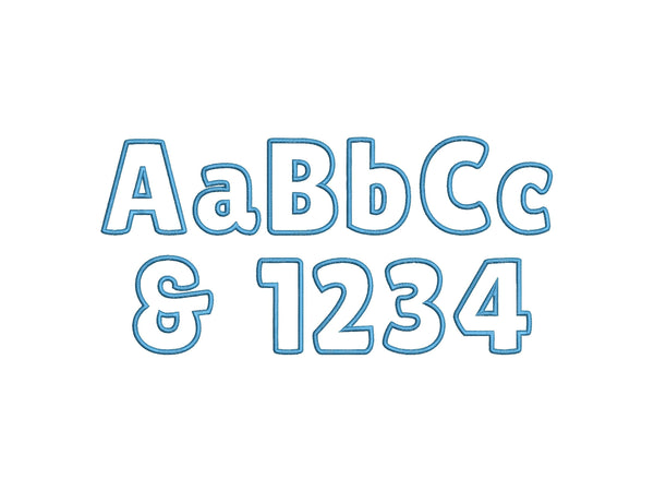 monogram Font applique machine embroidery designs wide satin outline ...