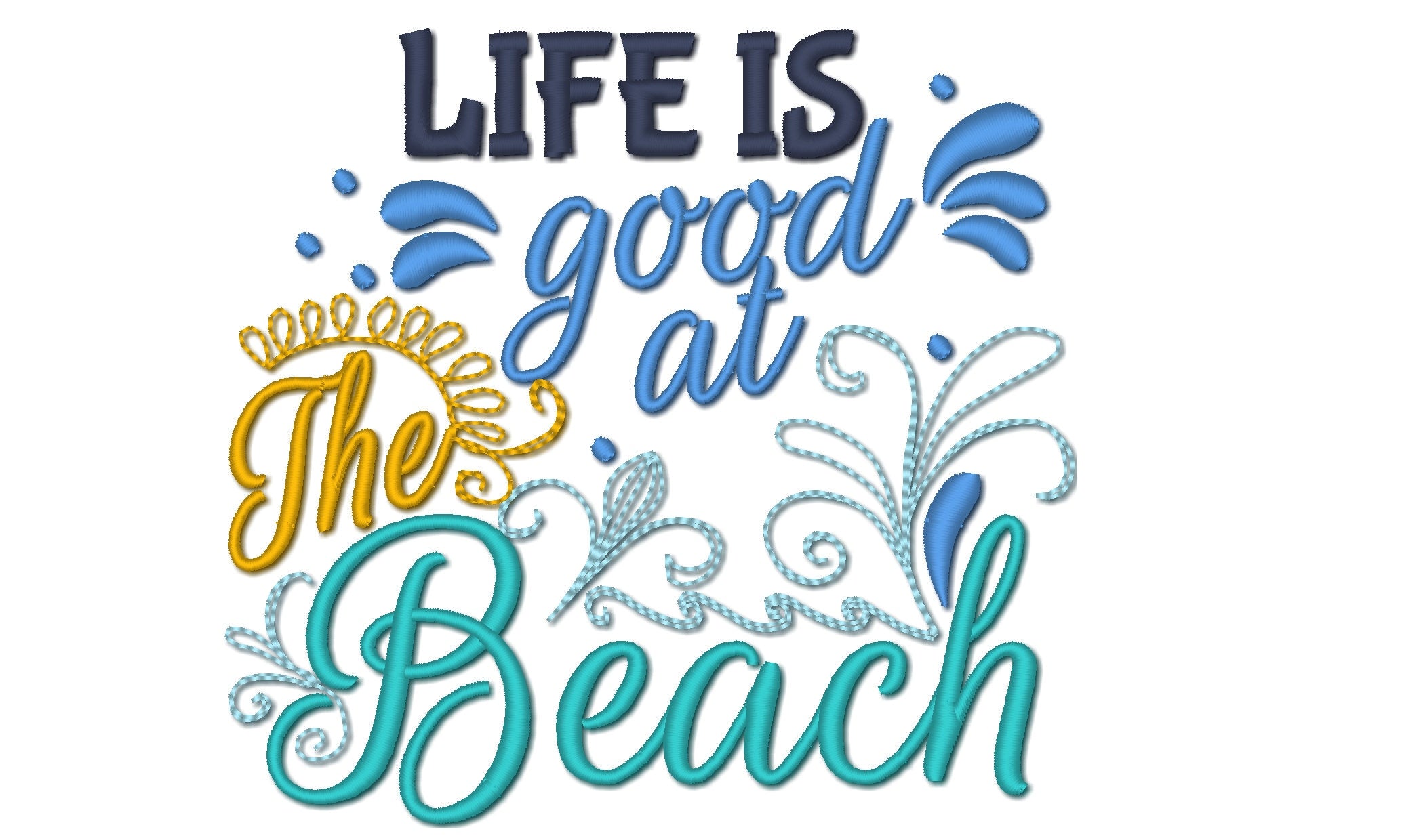 Life is good at the Beach 4x4 5x7 6x10 mermaid thing, summer, beach ...