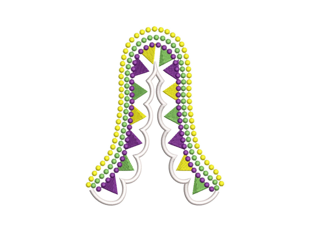 Mardi Gras Carnival Pearls split side seam cutout side bow machine ...