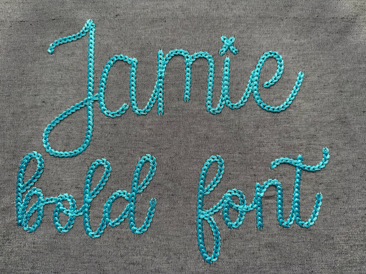 Bold Chain stitch FONT Dense chain machine embroidery designs in ...