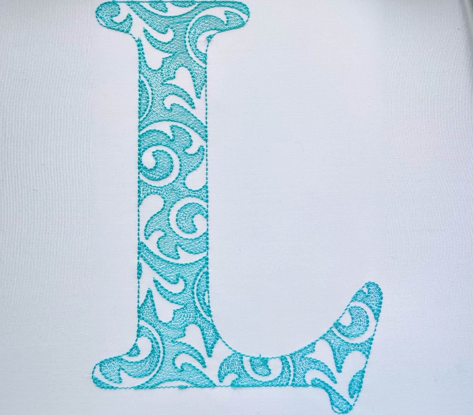 Flourish floral whole alphabet garden flag monogram lace swirl flower ...
