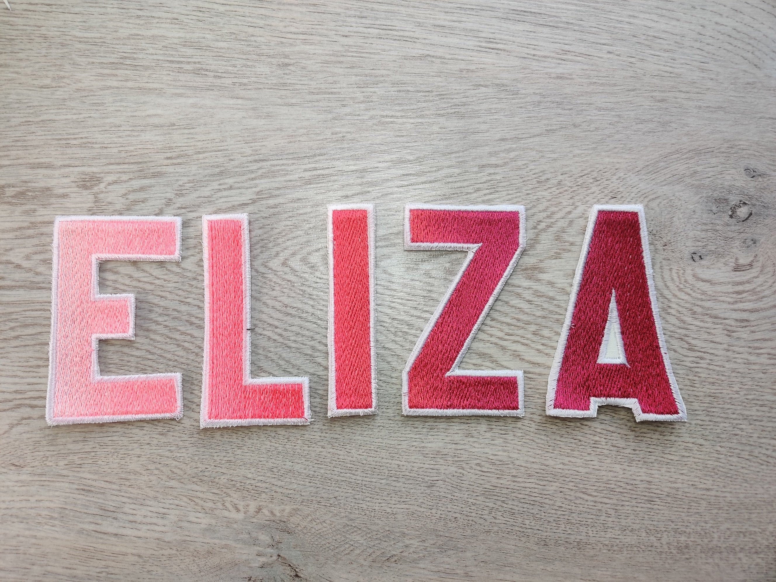 NO special thread! Rainbow Iridescent 2 Color FONT alphabet embroidery ...