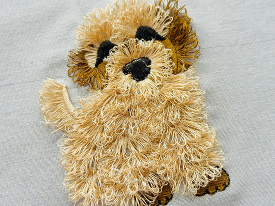 Cockapoo fringe dog Fluffy chenille Puppy machine embroidery designs ...