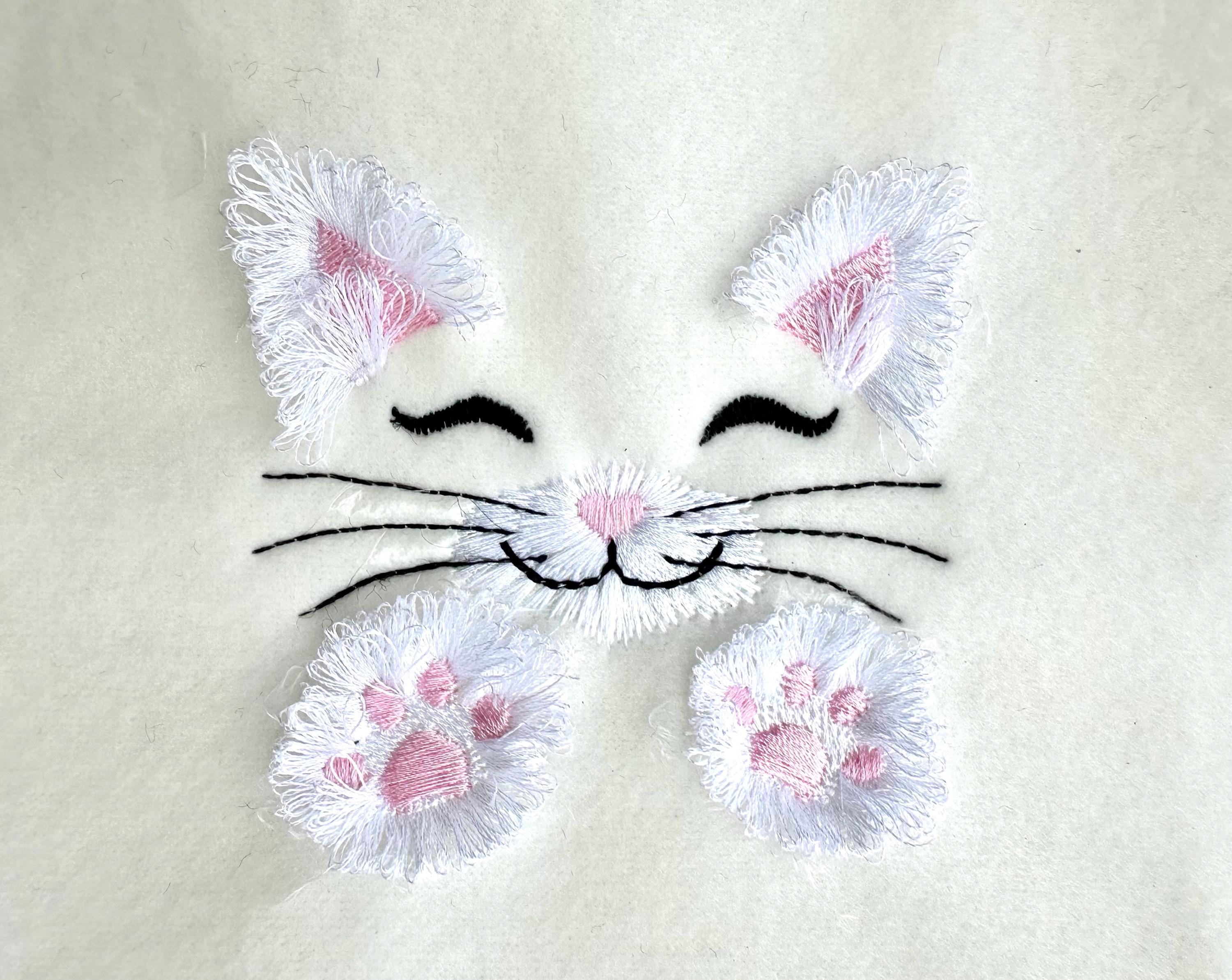 Mini small little fluffy Kitty Cat Kitten fringed fluffy Paws fringe ...