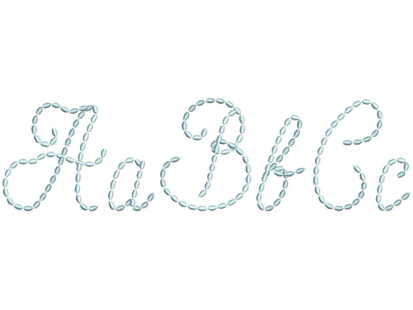 Hand-stitched look FONT machine embroidery designs in assorted mini ...