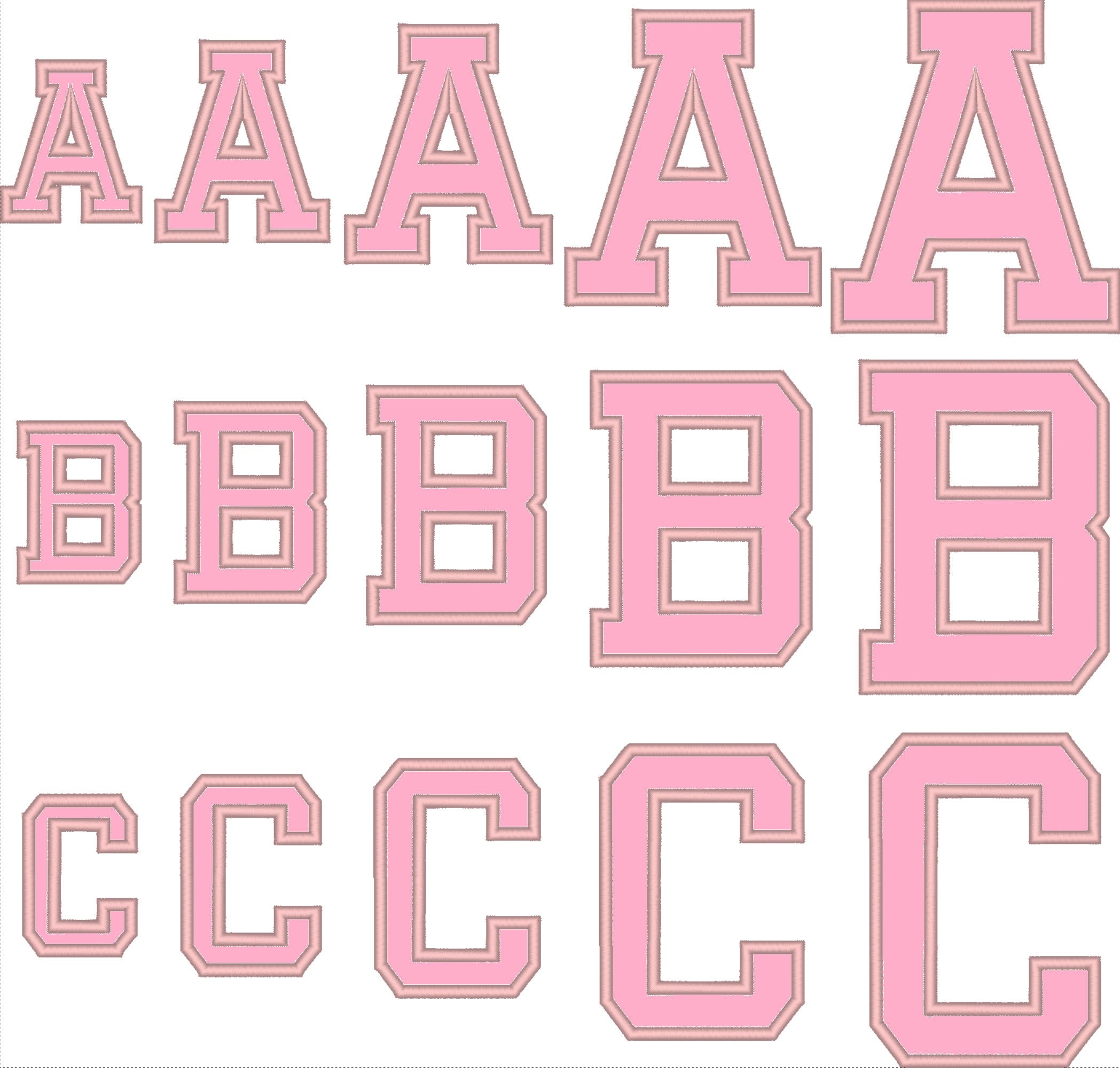 Varsity FONT Athletic Sport High School Team Players machine embroidery ...
