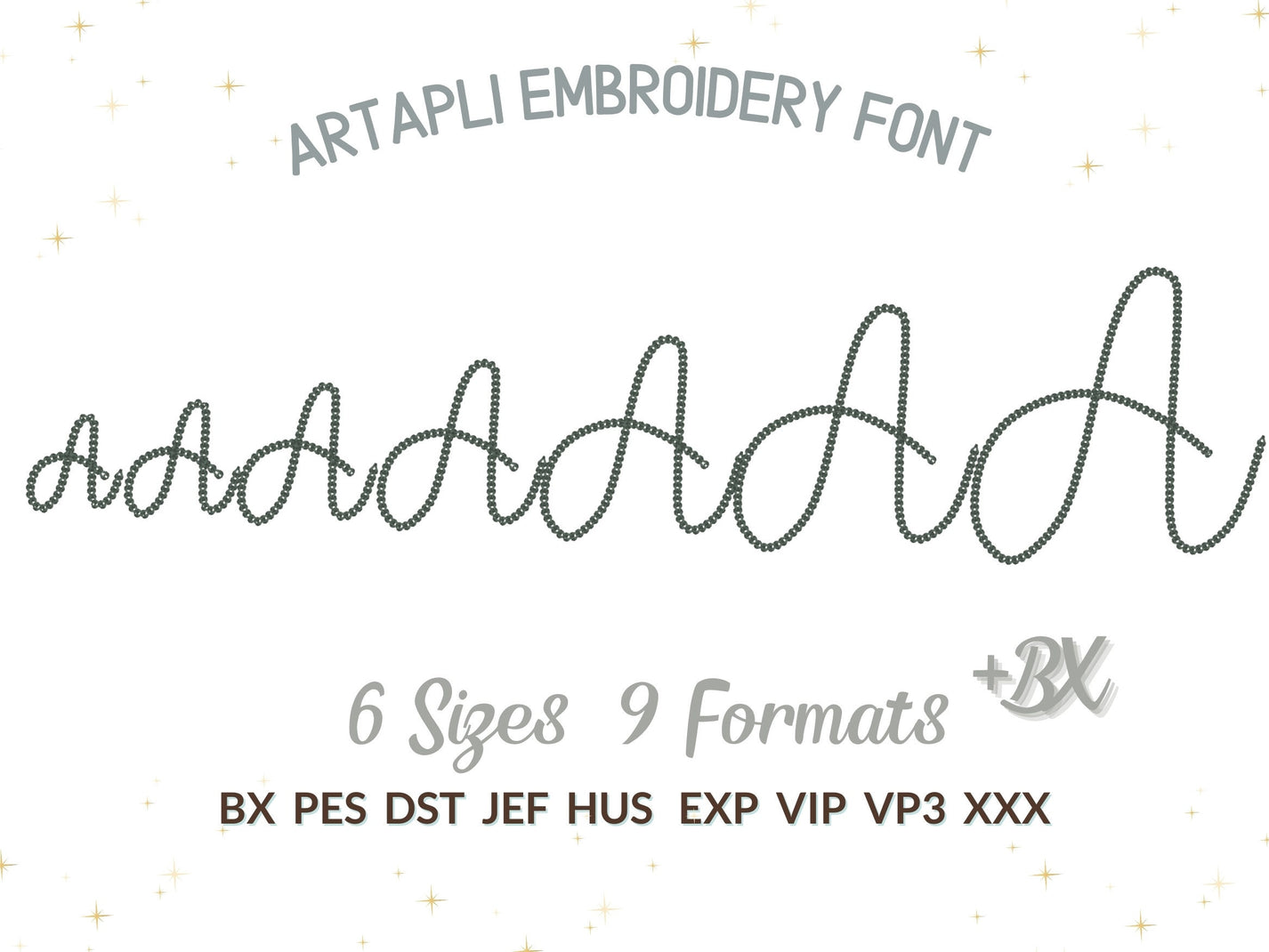 Bold Chain stitch FONT Dense chain machine embroidery designs in ...