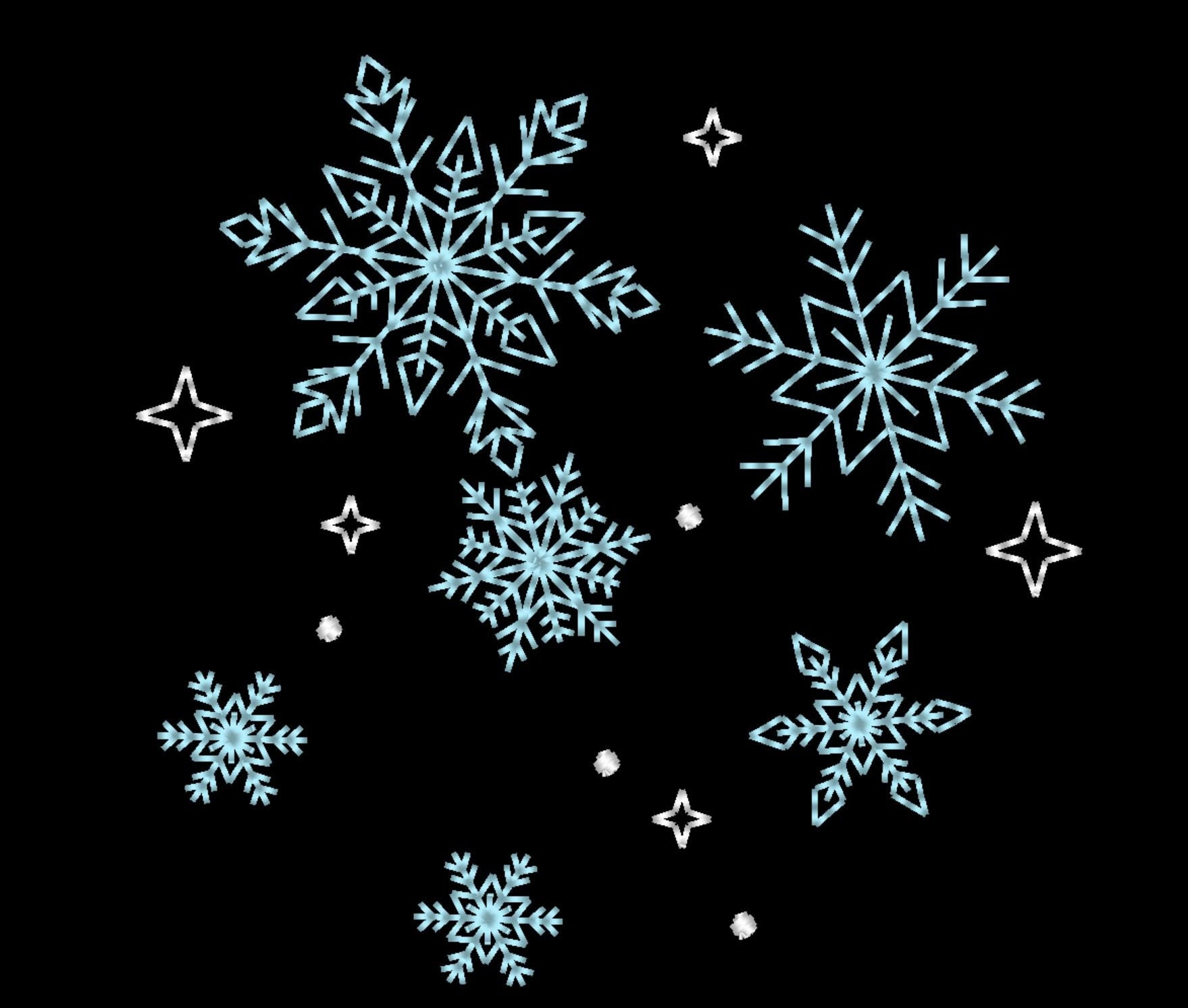 Light 6 snowflakes separate files machine embroidery designs, light ...