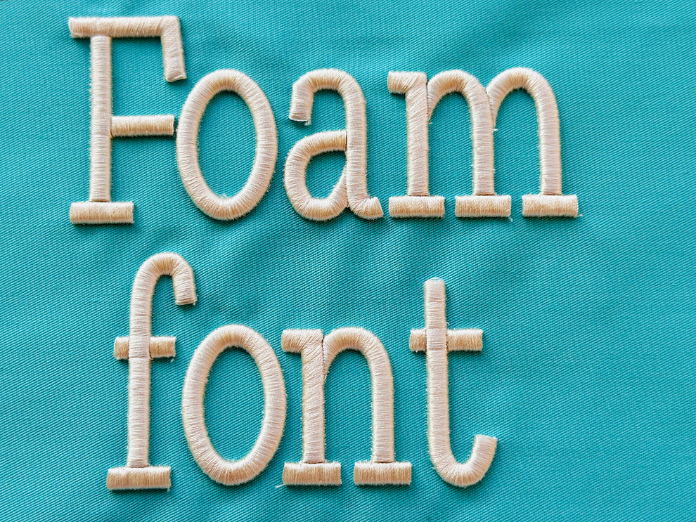 Puff embroidery font file machine embroidery designs 3D raised Puffy ...