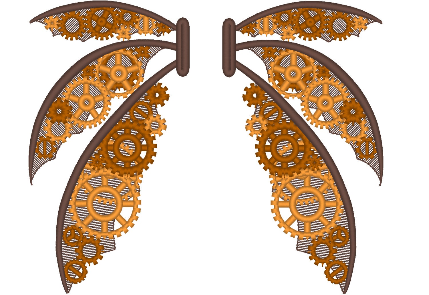Steampunk wings, steampunk gears collection, gear, gear steam-punk ...