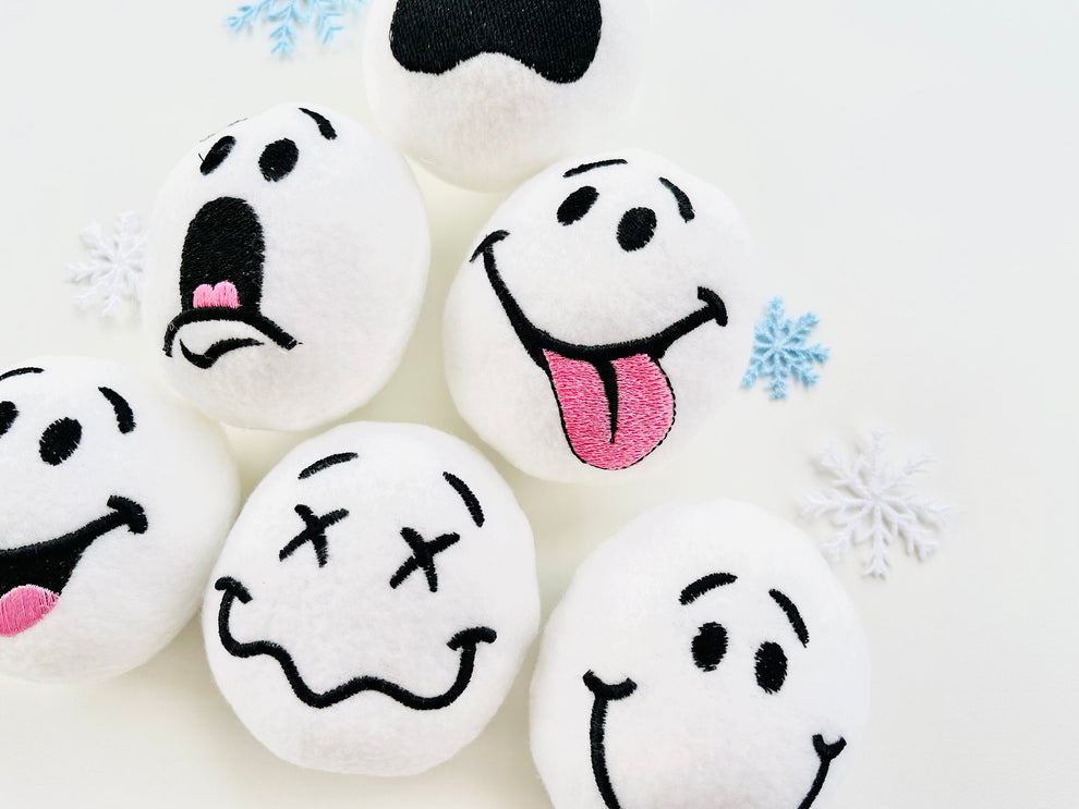 Set of 6 Snowball for playing snow fight ITH In The Hoop Machine ...