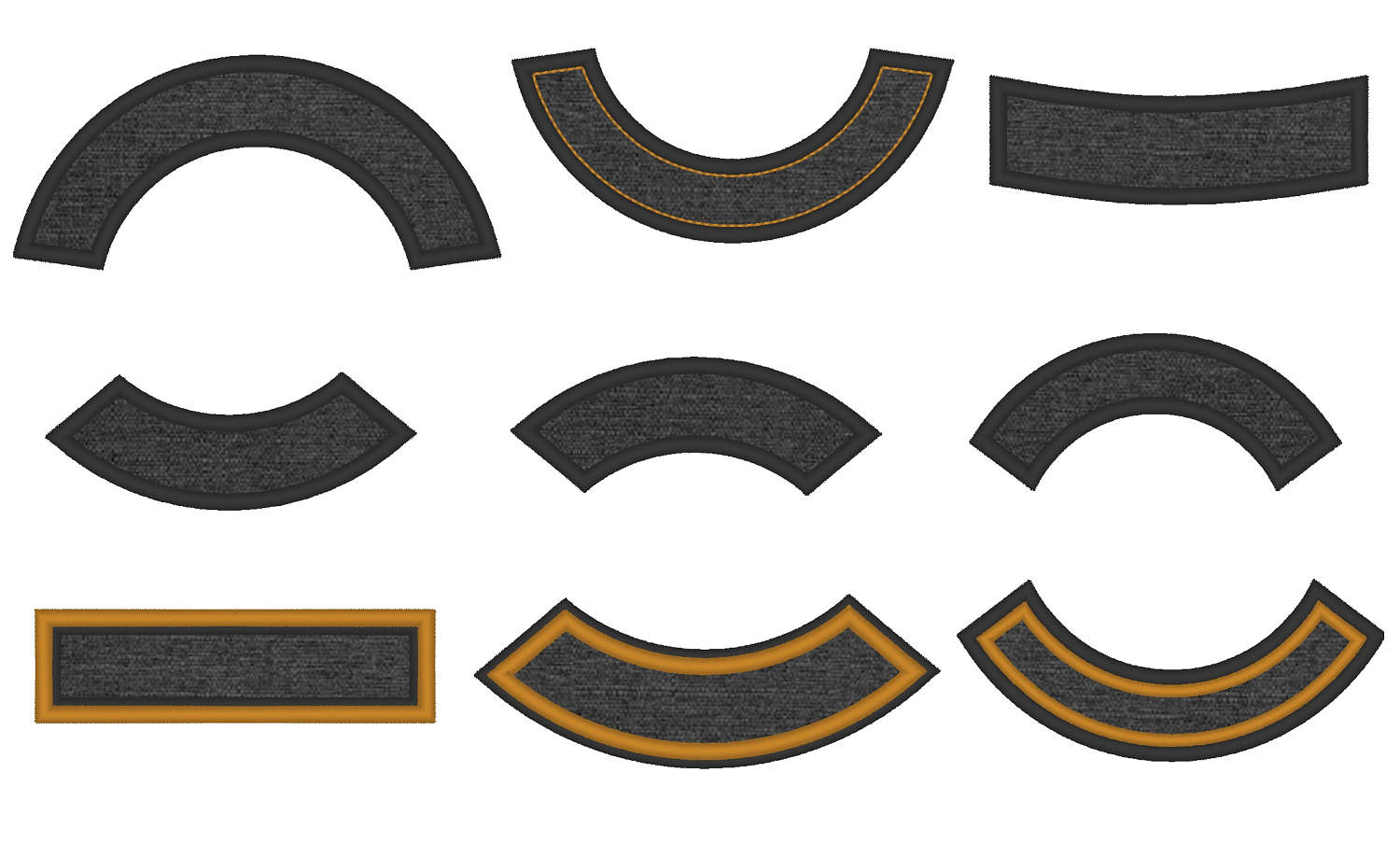 Arc shape for Rocker - machine embroidery applique designs for hoop 4x4 ...