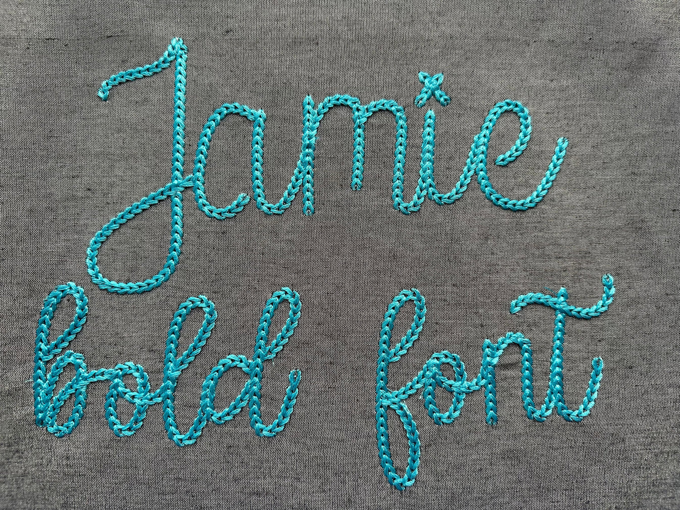 Bold Chain stitch FONT Dense chain machine embroidery designs in ...