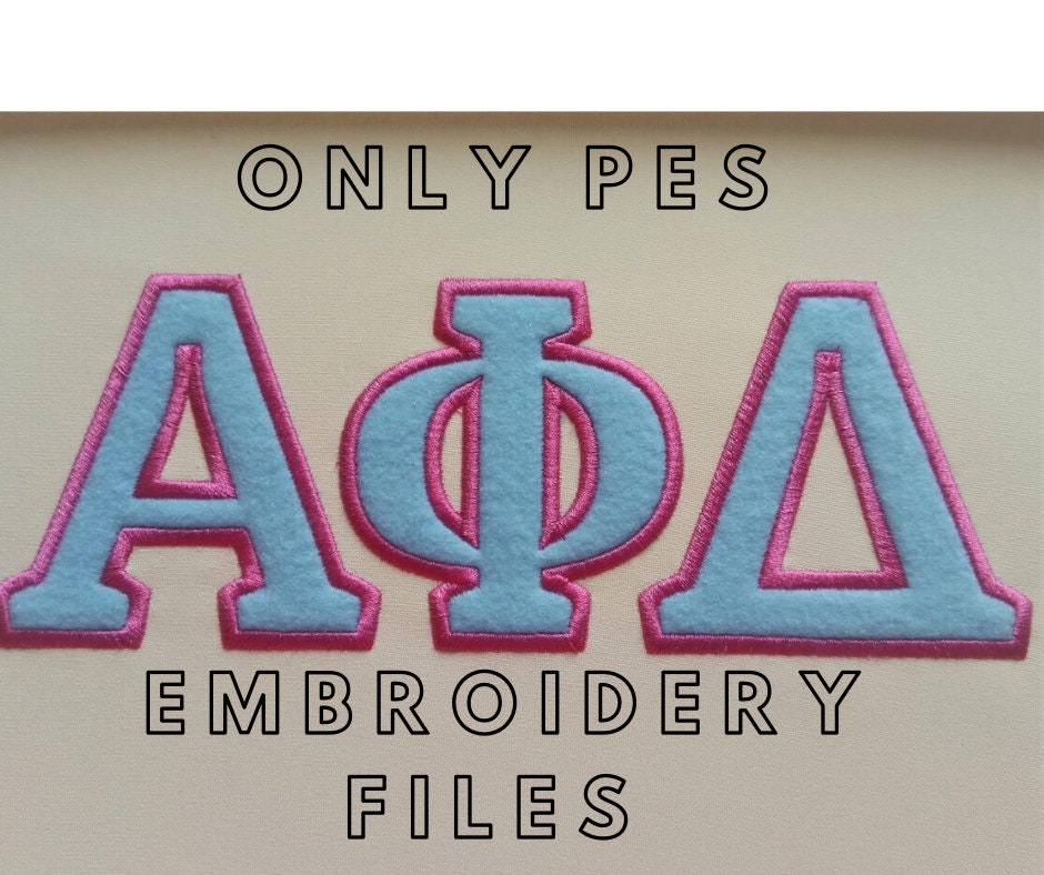 ONLY PES files Fraternities and sororities Greek font, alphabet simple ...