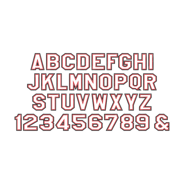 Varsity Collegiate Athletic block type Font machine embroidery designs ...