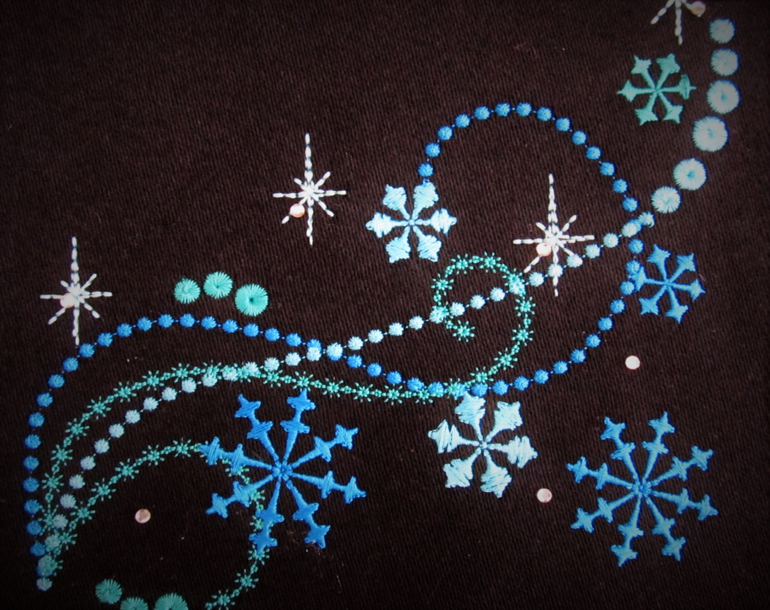 Frozen swirl sparkle tail, lace snowflakes, snowflake frozen embroidery ...