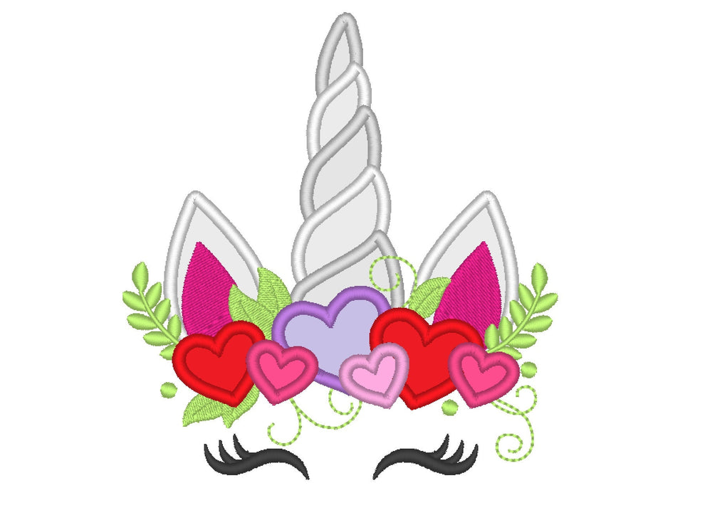 Valentine Unicorn with Heart Crown – Artapli designs