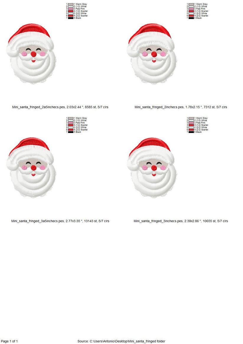 Fringed Fluffy Beard Santa – Artapli designs