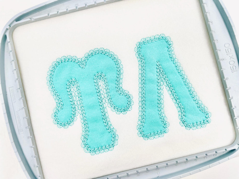 Big Greek Font Applique Lace Edge – Artapli designs