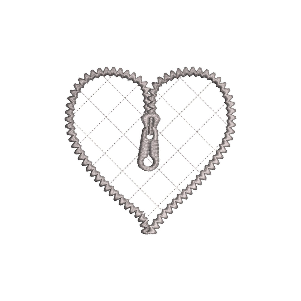 Glitter Vinyl Zipper Heart Applique – Artapli designs