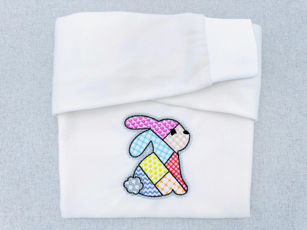 Patchwork Bunny with Lace Edge – Artapli designs