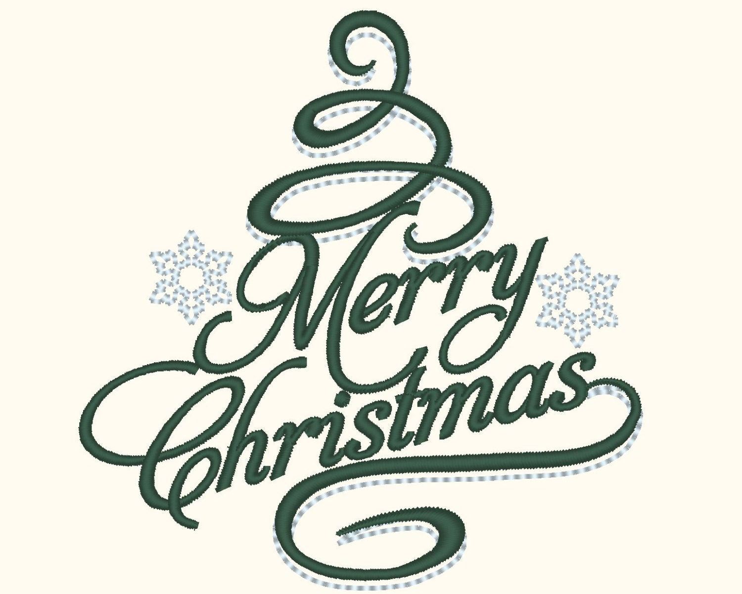 MERRY CHRISTMAS TREE - machine embroidery designs - 4x4, 5x7, 6x10 ...