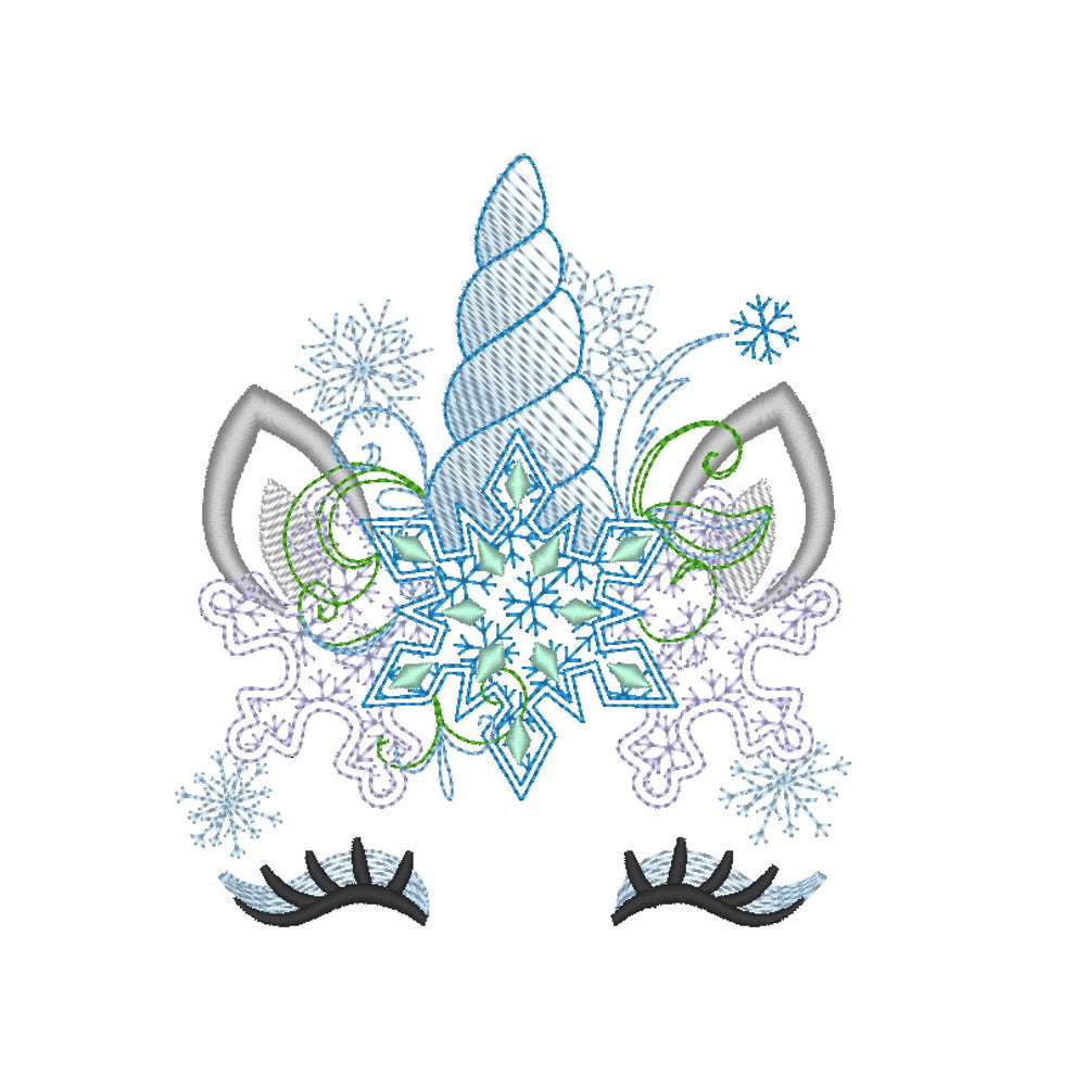 Light Stitch Frozen Snowflake Christmas Unicorn – Artapli designs